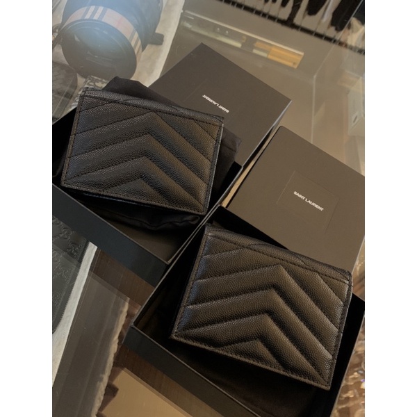 YSL Saint Laurent 聖羅蘭 對開 扣子 女生 短夾-zingala商店