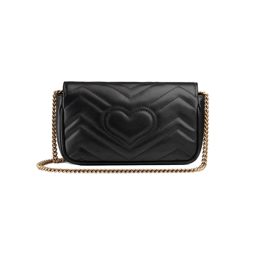 GUCCI 雙G Marmont系列 超迷你肩背包/斜背包 黑色 476433 DTDCT 1000-zingala商店