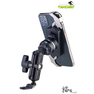 【帽牧屋】黑隼 TAKEWAY LA1-PH05-AnvPro Z 手機座 雙磁浮 減震 後照鏡 手機架 機車 重機-zingala商店