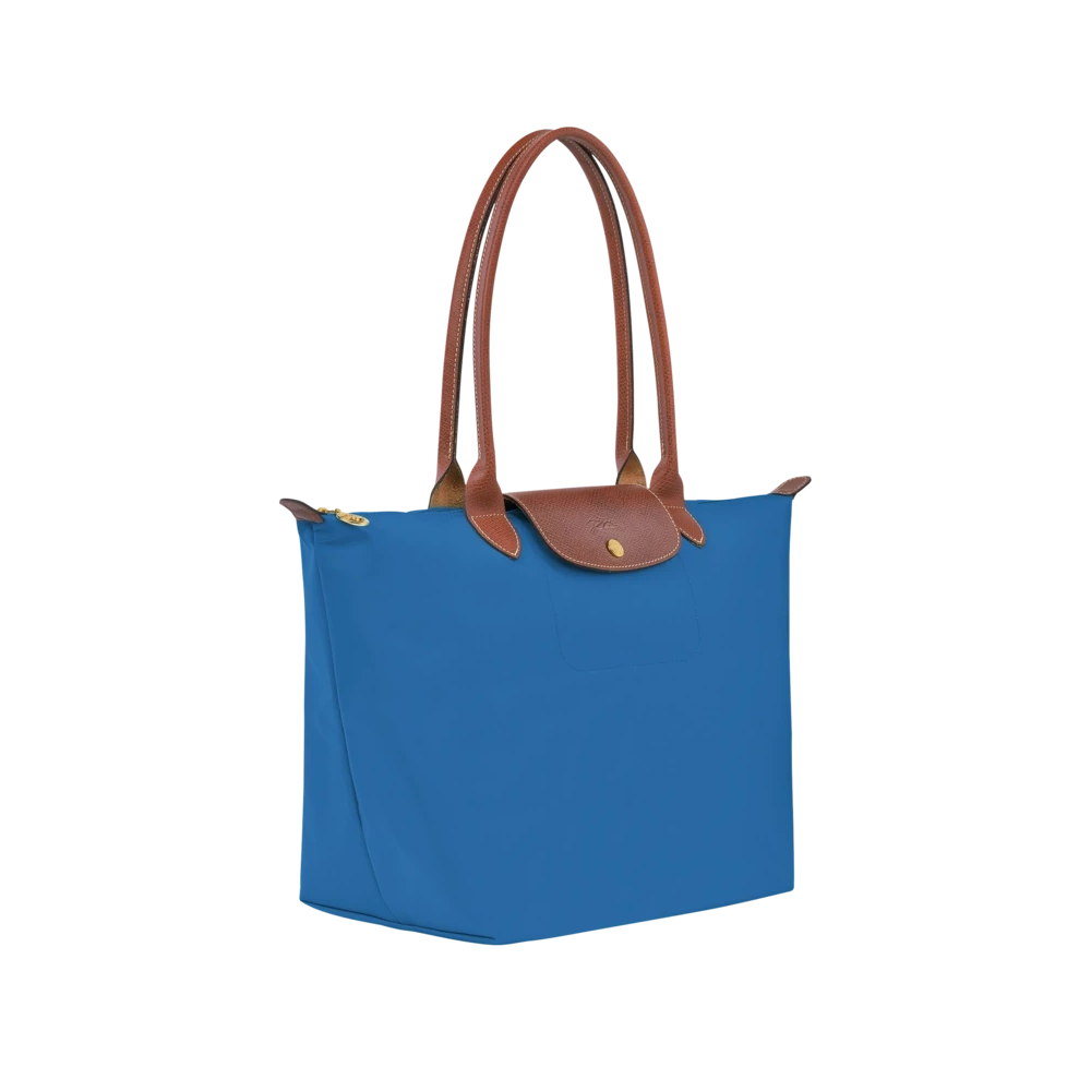 LONGCHAMP 經典基本款 長把手折疊肩揹包L號 藍色 L1899089 P78-zingala商店
