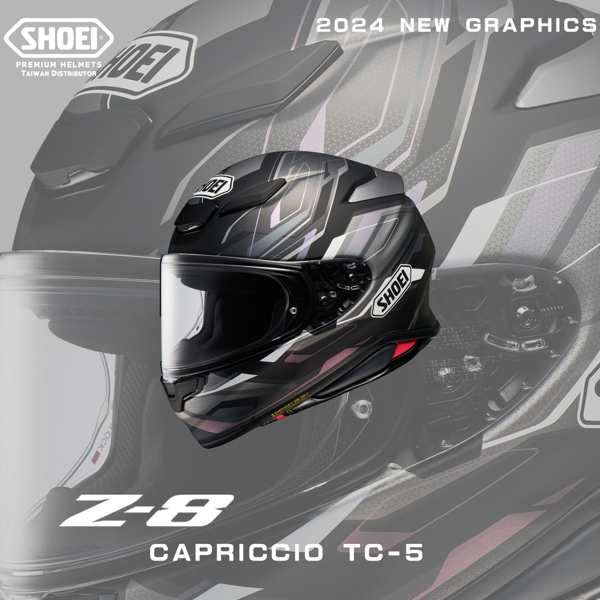 SHOEI Z8 CAPRICCIO TC-5 消光 彩繪 全罩 輕量 日本 Z-8 公司貨 實體店面-zingala商店