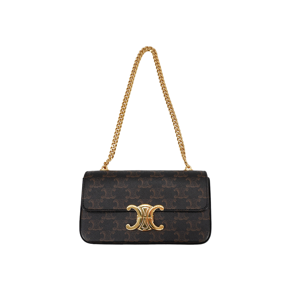 Celine Cladet Triomphe 印花帆布肩背包(黃褐色)-zingala商店