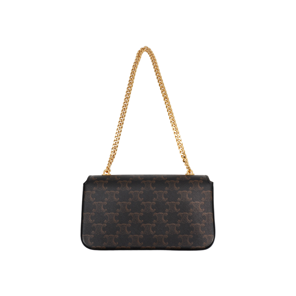 Celine Cladet Triomphe 印花帆布肩背包(黃褐色)-zingala商店