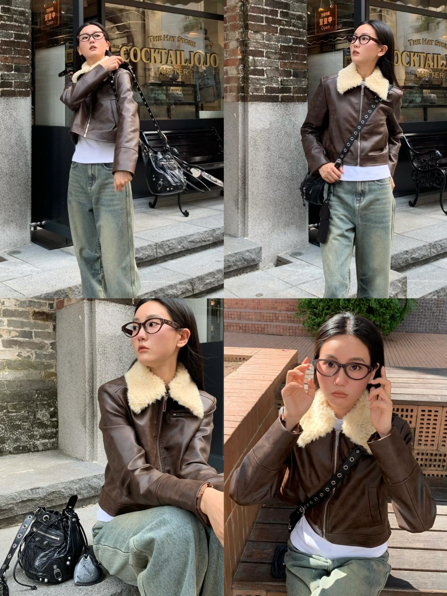 ️折扣囉 優惠價格 ! 巴黎世家黑色·皮革水桶包-zingala商店